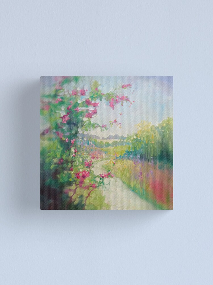 "The Chalk Path is an oil painting of a winding white chalk path ...