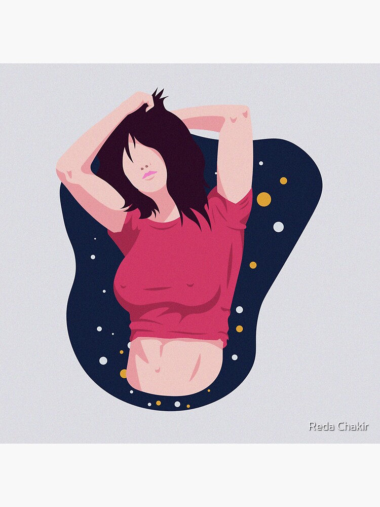 "Hot girl" Sticker for Sale by redachakir | Redbubble