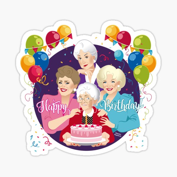 "Golden HBD" Sticker for Sale by AleMogolloArt | Redbubble