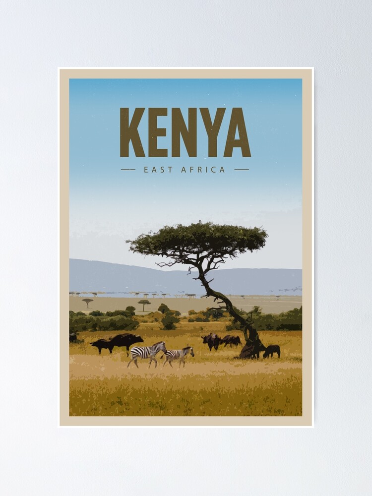 "Explore Kenya" Poster for Sale by CallumGardiner | Redbubble
