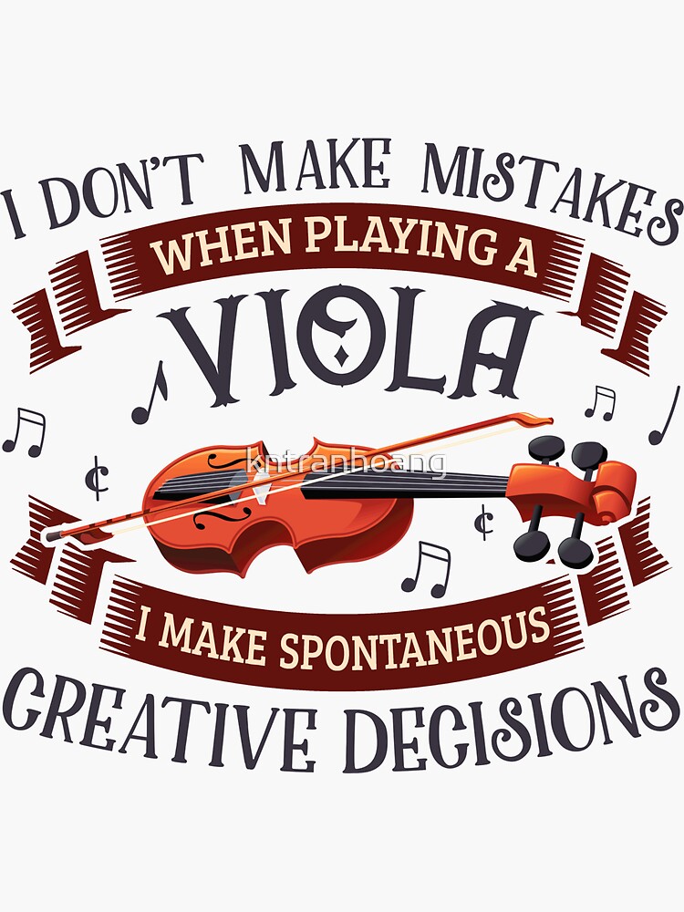 "Funny Viola Lover Gift - Don't Make Mistakes When Playing - Viola ...