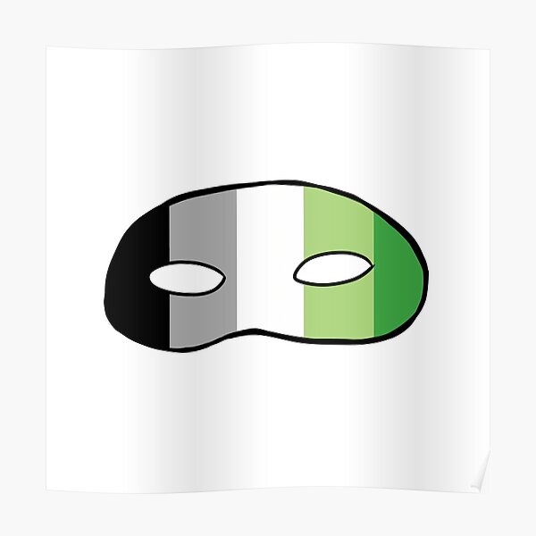 "aromantic pride mask" Poster by addhunter | Redbubble