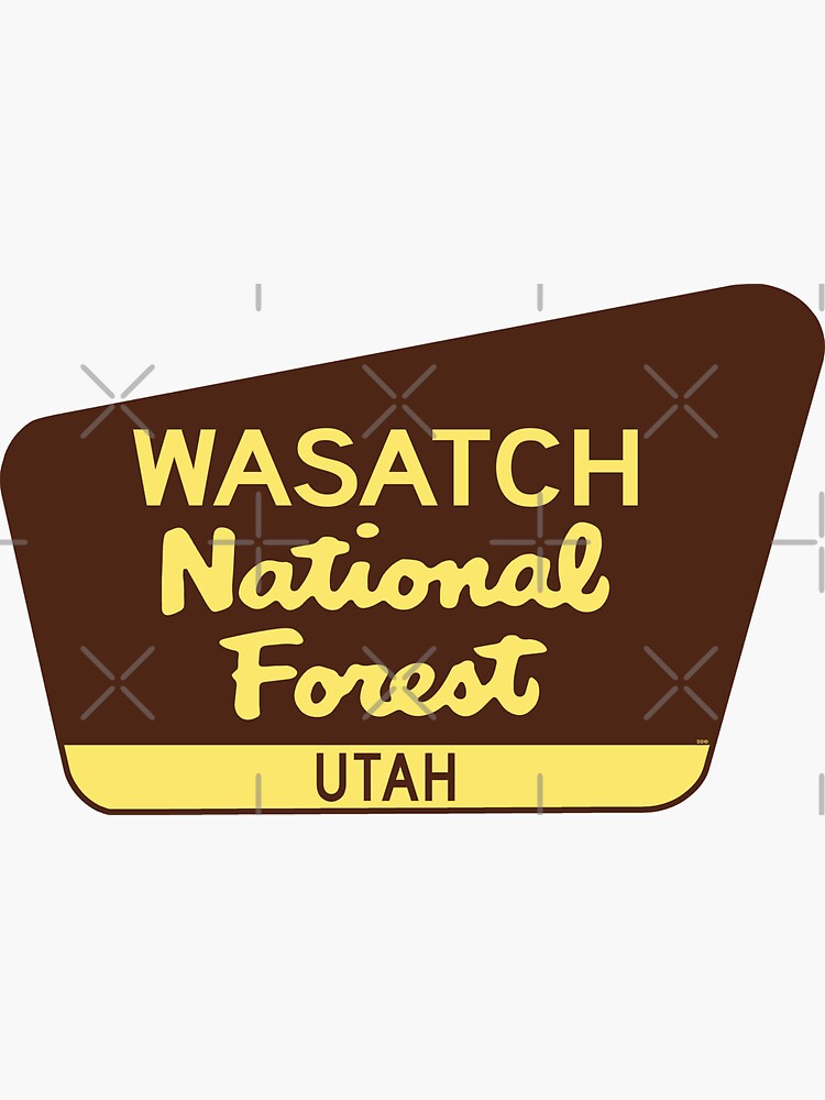 "Wasatch National Forest Utah Sign" Sticker for Sale by MyHandmadeSigns ...