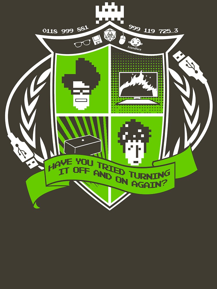 "The IT Crowd Crest" T-shirt for Sale by TomTrager | Redbubble | it ...