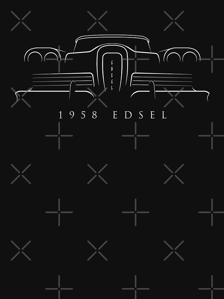 "1958 Edsel - front Stencil, white" T-shirt for Sale by mal-photography ...