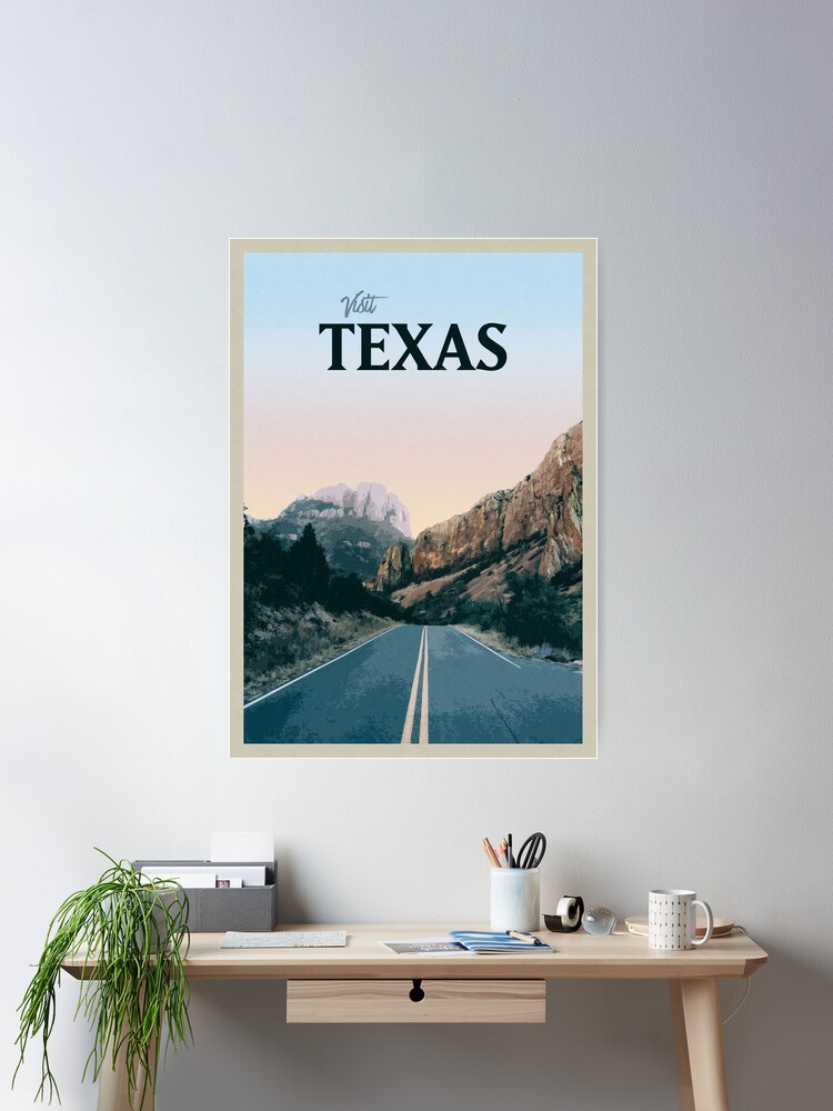 "Visit Texas " Poster for Sale by Mercury Club | Redbubble
