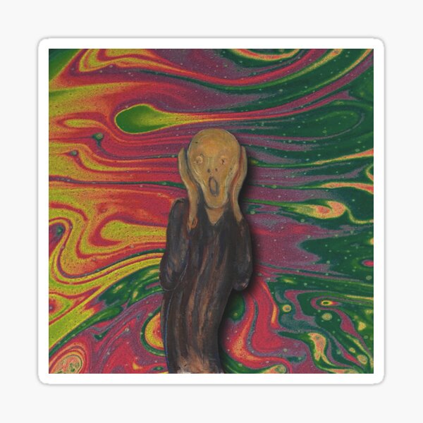 "The Scream psychedelic" Sticker for Sale by tomfewings | Redbubble