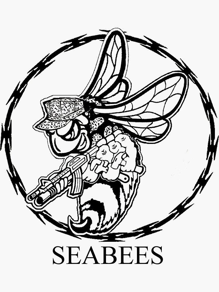 "Seabee" Sticker for Sale by gotucoveredart | Redbubble