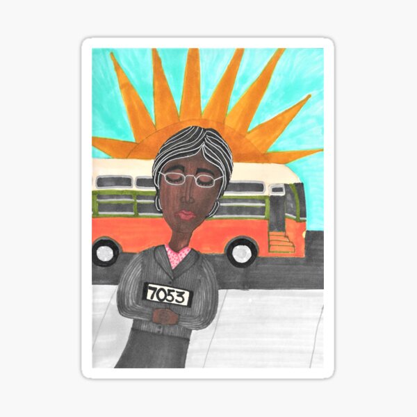 "Rosa Parks - Civil Rights Activist" Sticker by LauriAnnLumby | Redbubble