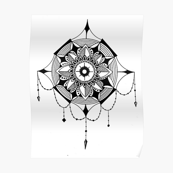 " STANDARD MANDALA WITH LEAF LINES" Poster by Renan11 | Redbubble