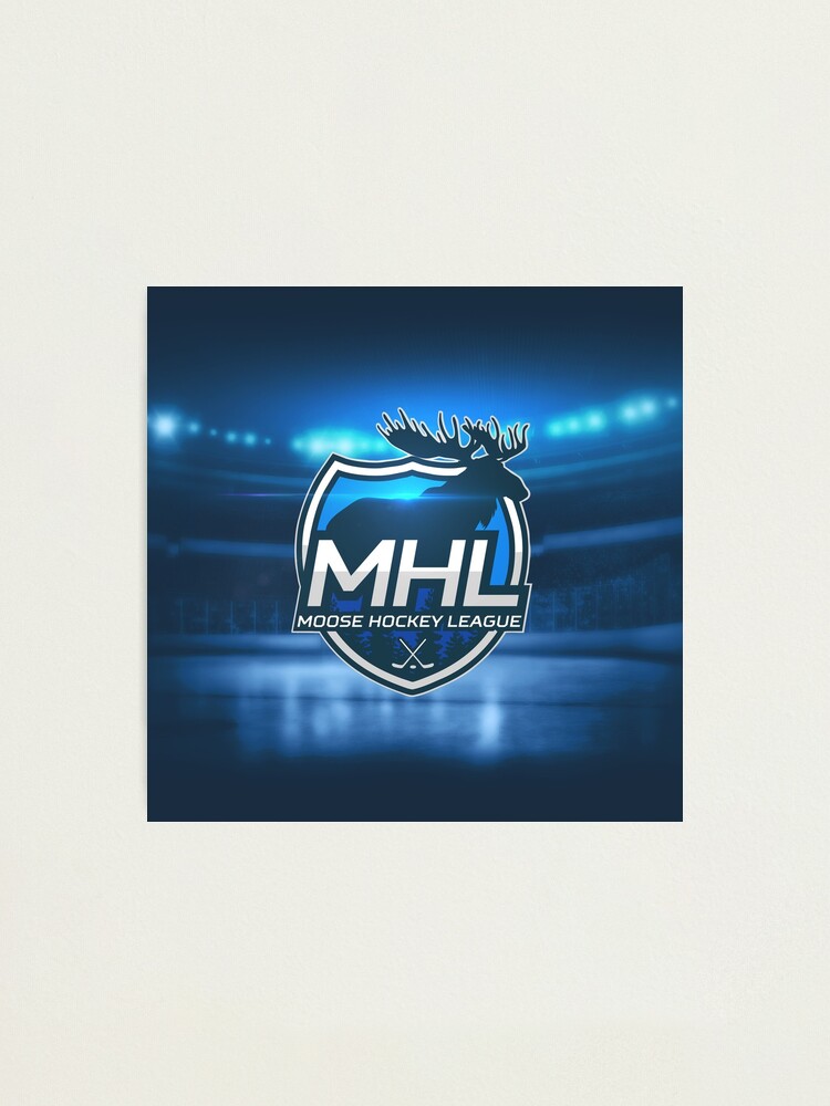 "MHL Logo with Background" Photographic Print for Sale by MooseHockey ...