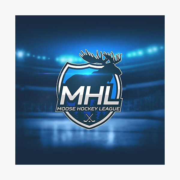 "MHL Logo with Background" Photographic Print for Sale by MooseHockey ...