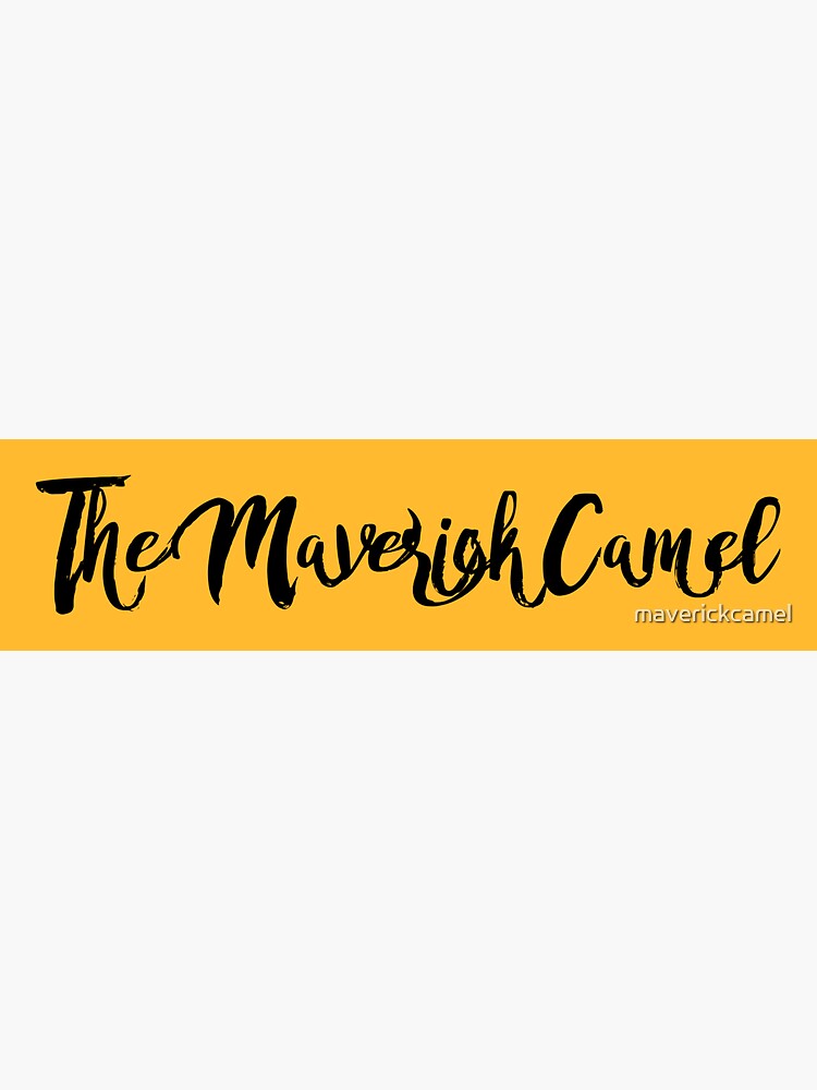"The Maverick Cursive Camel" Sticker for Sale by maverickcamel | Redbubble