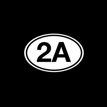"2A Oval" Sticker for Sale by brizodesign | Redbubble