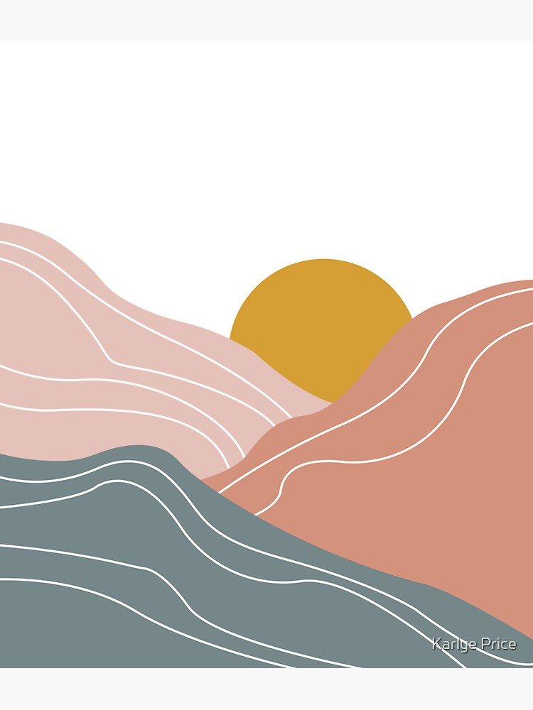 "Mid- Century Modern | Sunrise " Sticker by Karlsisocoolike | Redbubble