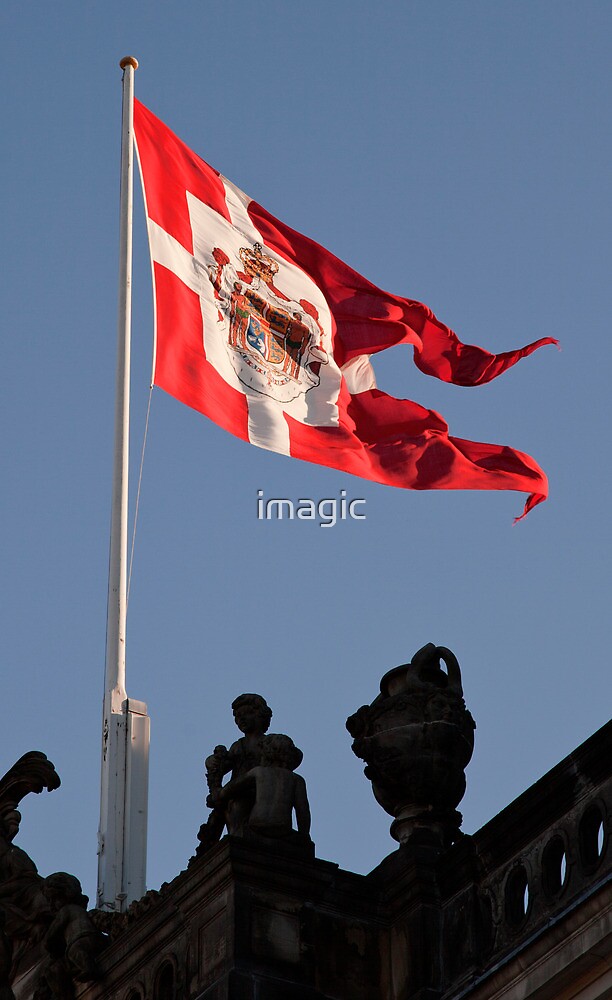 "The Swallowtail Flag on top of Amalienborg Castle." by imagic | Redbubble