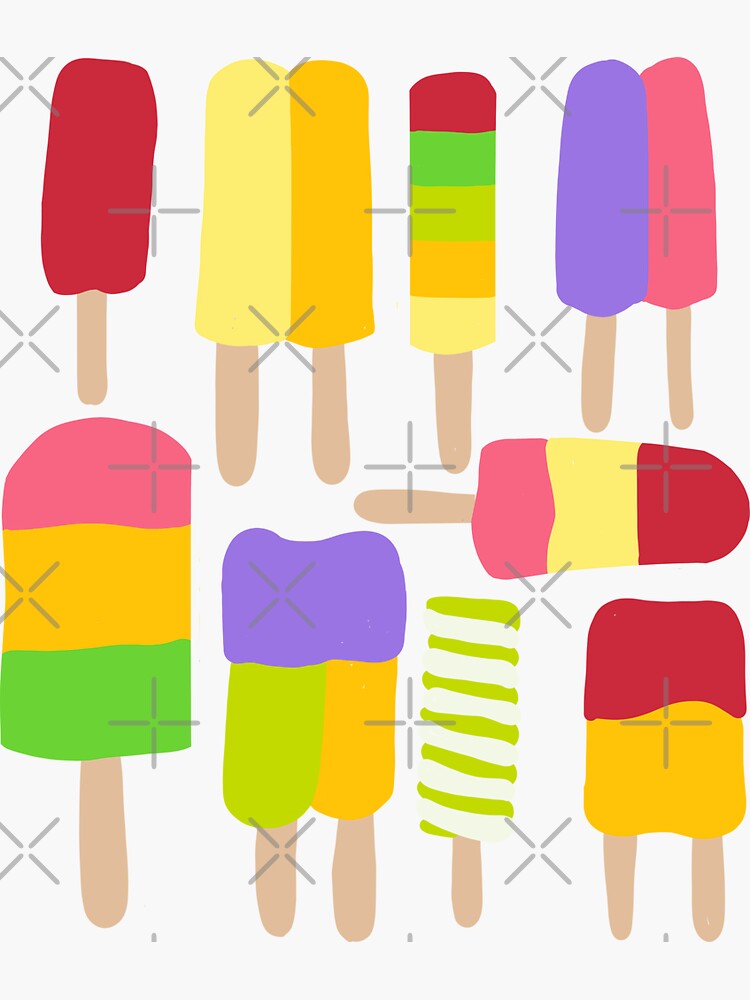 "Popsicles" Sticker for Sale by willowsbunnies | Redbubble