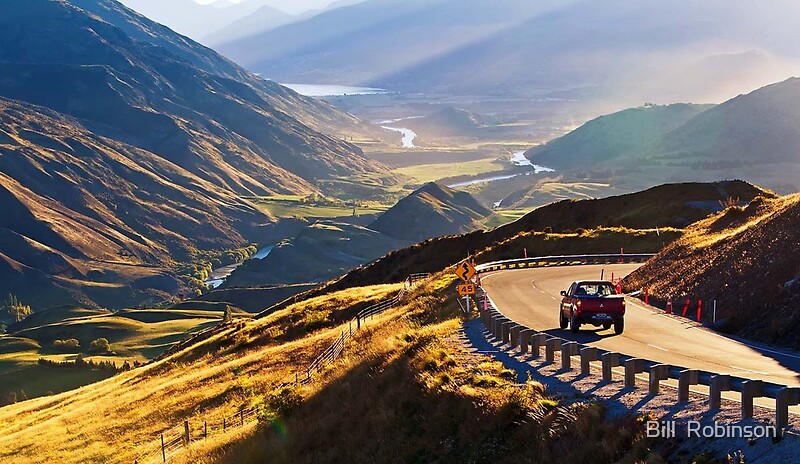 "Crown Range Road Lookout" by Bill Robinson | Redbubble
