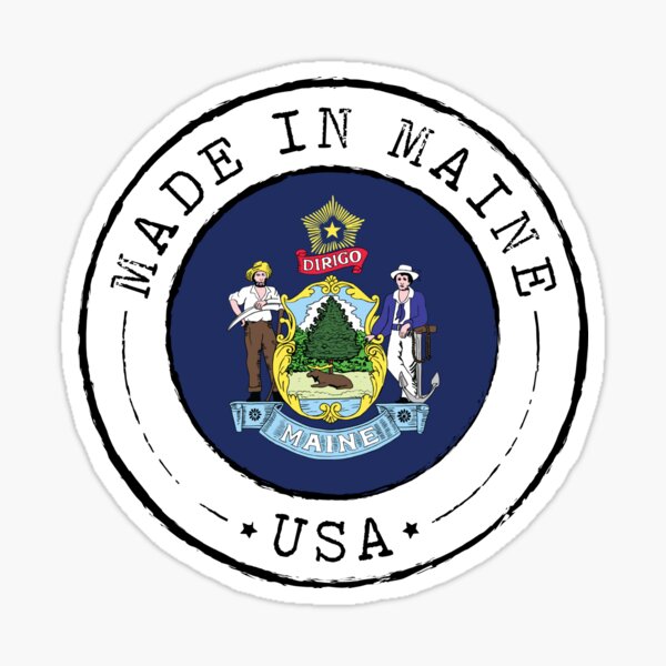 Old Maine State Flag Stickers | Redbubble