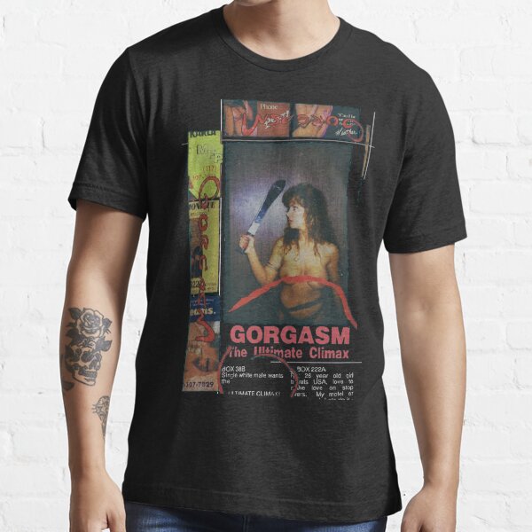 "GorGasm - "VHS Cover Art"【﻿Horror】 Design （1990）☆VHS|Gasm Video☆" T-shirt for Sale by SPKYDST ...