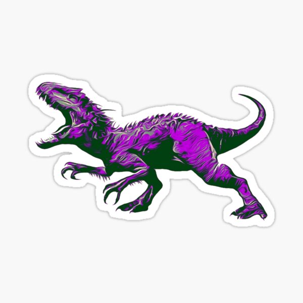"Indominus Rex - Dinosaur Print" Sticker for Sale by SquidAndBear ...