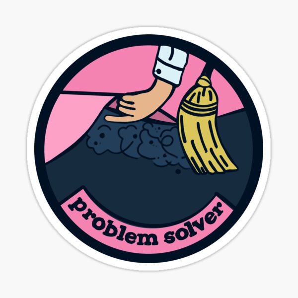 "Problem Solver" Sticker for Sale by Deelara | Redbubble