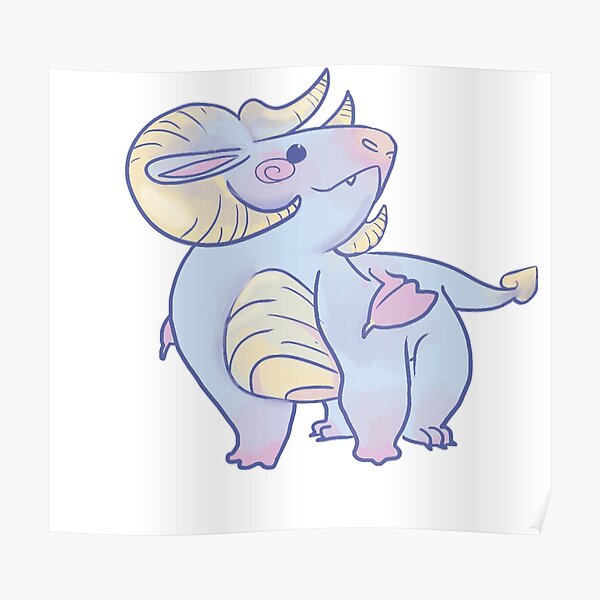 "Ram Doodle Dragon" Poster by RobainaDesigns | Redbubble