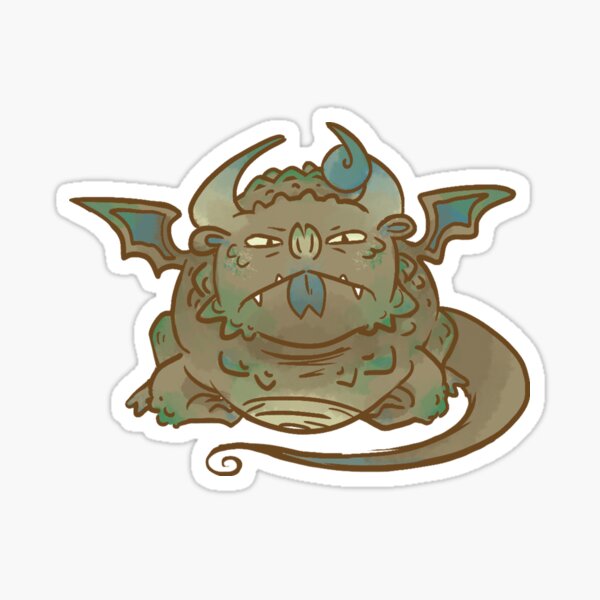 "Swamp Doodle Dragon" Sticker for Sale by RobainaDesigns | Redbubble