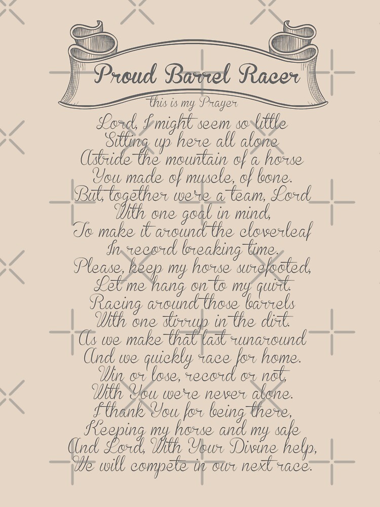 "Barrel Racer Prayer" T-shirt for Sale by mclaurin612 | Redbubble ...
