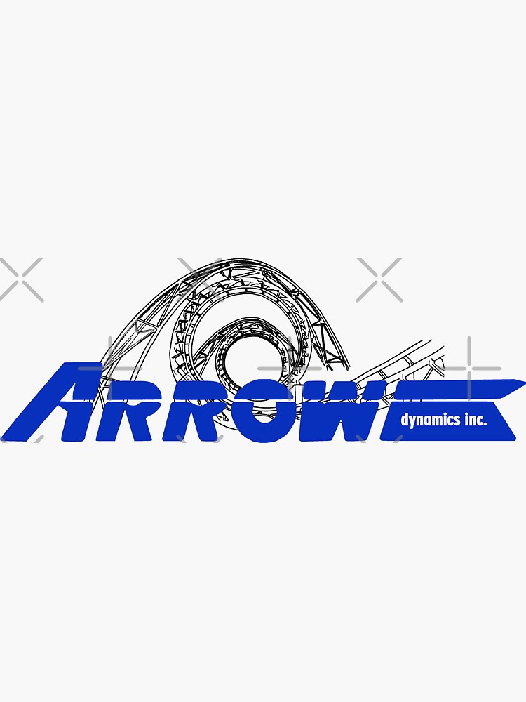 "Arrow Dynamics Corkscrew Design" Sticker for Sale by carowindsfanson ...