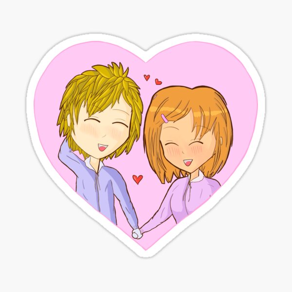 "Anime couple " Sticker by ANU007 | Redbubble