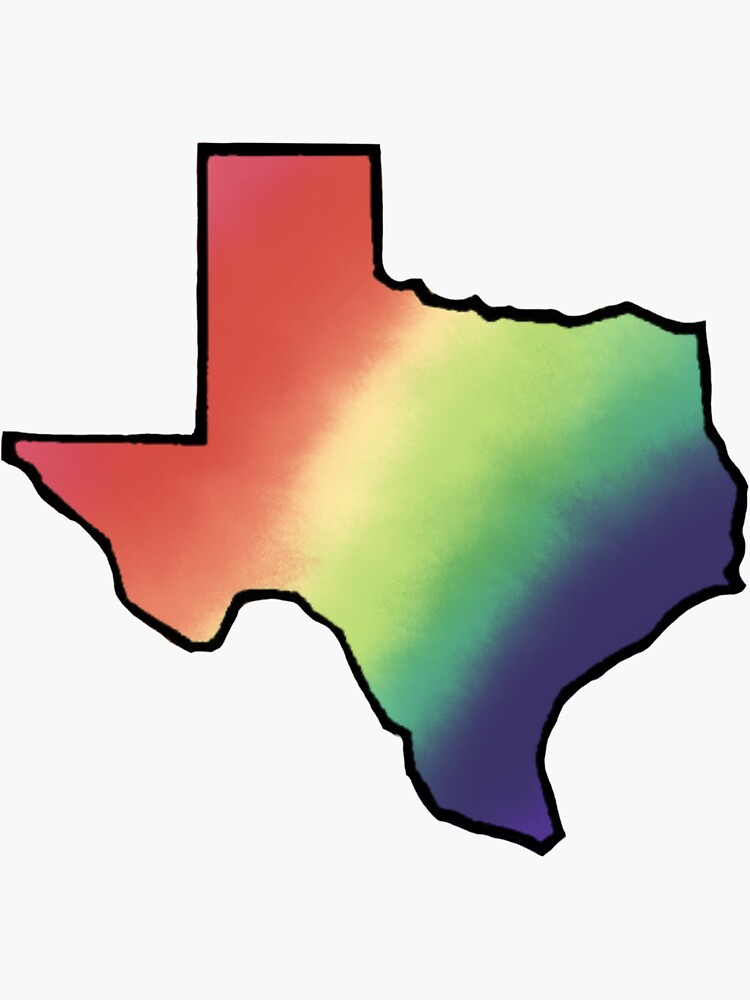"Rainbow Texas " Sticker by maddiepar | Redbubble