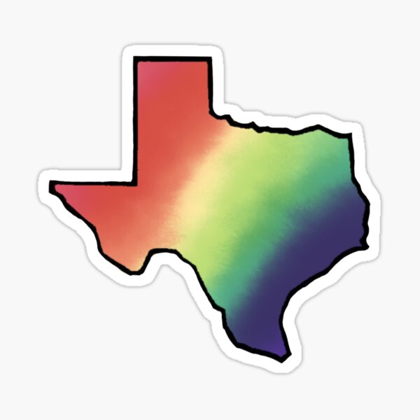 "Rainbow Texas " Sticker by maddiepar | Redbubble