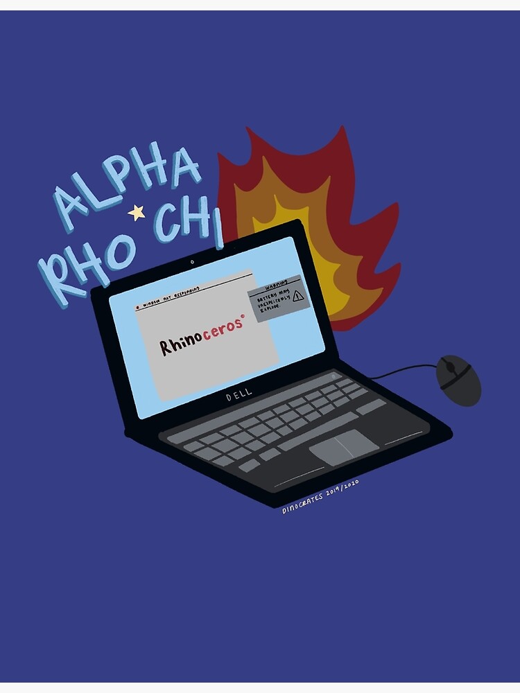 Póster «Capítulo Alpha Rho Chi Design Dinocrates (Burning Laptop)» de ...
