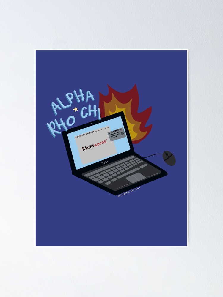 Póster «Capítulo Alpha Rho Chi Design Dinocrates (Burning Laptop)» de ...