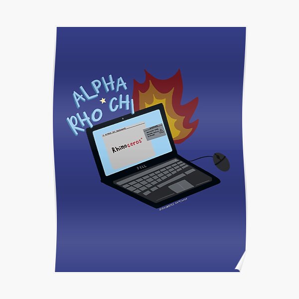 Póster «Capítulo Alpha Rho Chi Design Dinocrates (Burning Laptop)» de ...