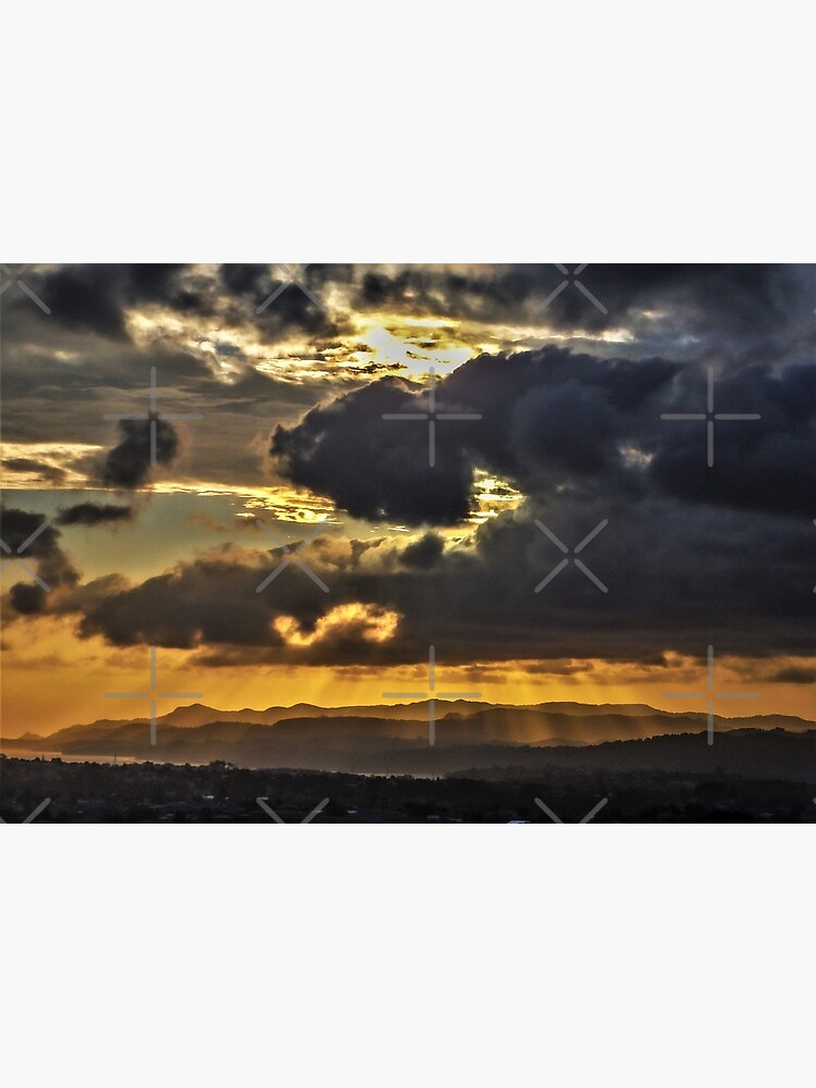 "Sun Rays beaming down on a mountainous landscape - Landscape ...