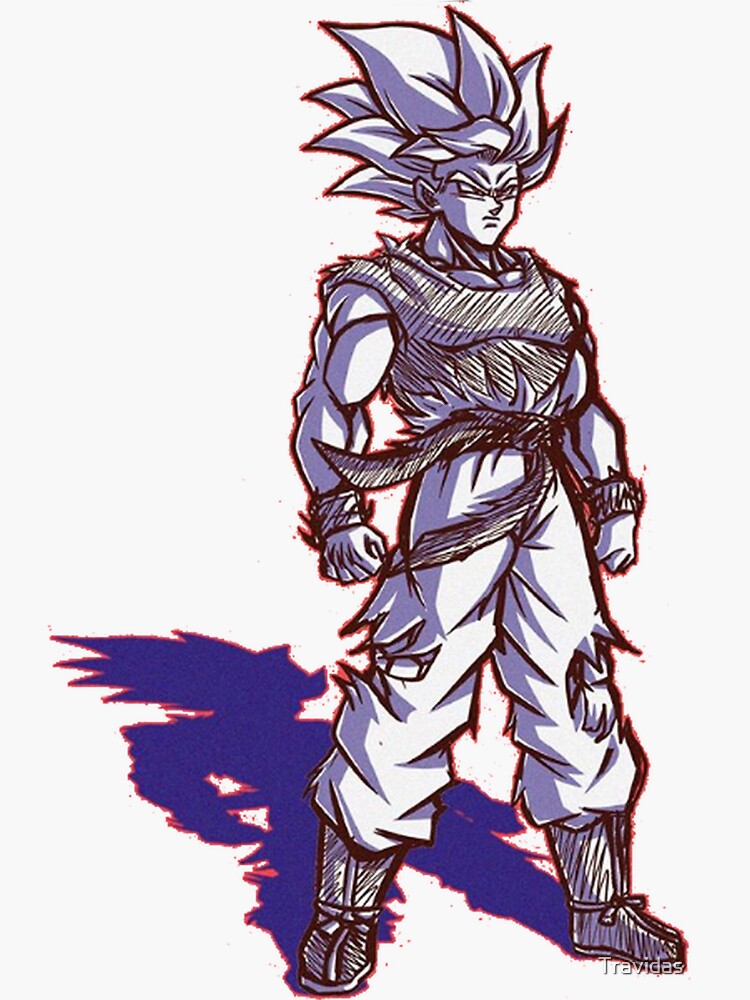 "goku shadow" Sticker by Travidas | Redbubble