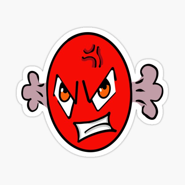 "Angry Egg" Sticker for Sale by whoahhitsjuan | Redbubble