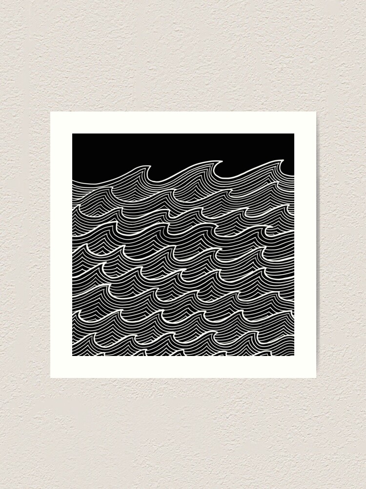 "Inverted Waves pattern " Art Print by DesignTreasure | Redbubble