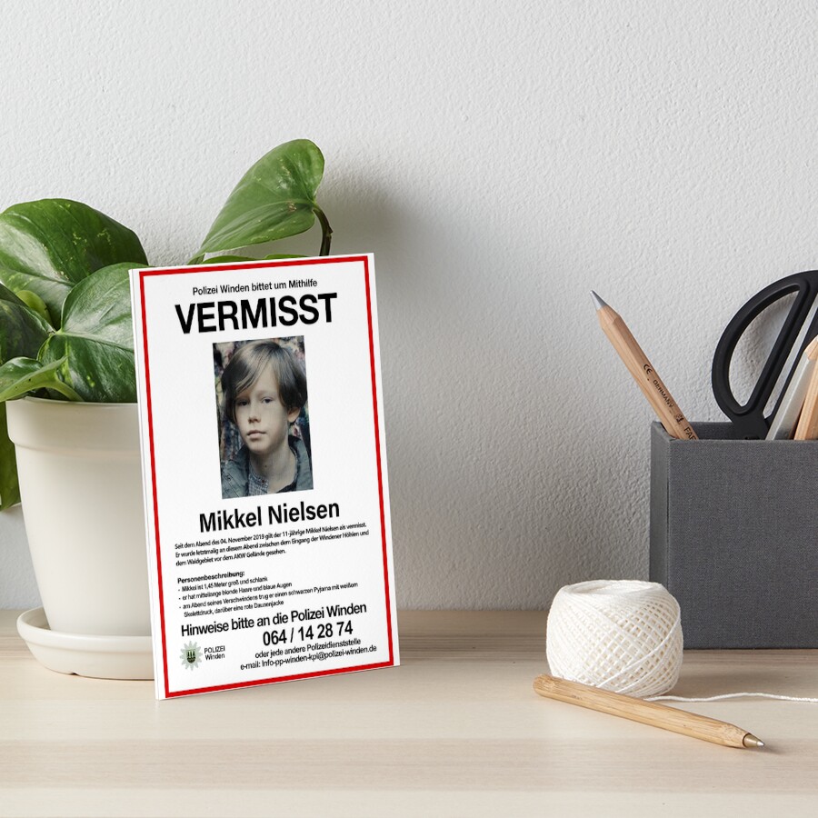 "Vermisst Mikkel Nielsen" Poster for Sale by MarcoPolok | Redbubble