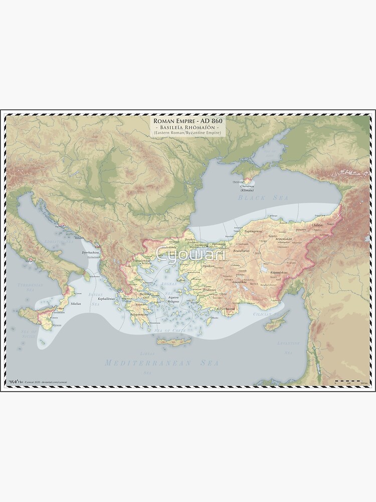 "Byzantine Empire - AD 860" Art Print for Sale by Cyowari | Redbubble
