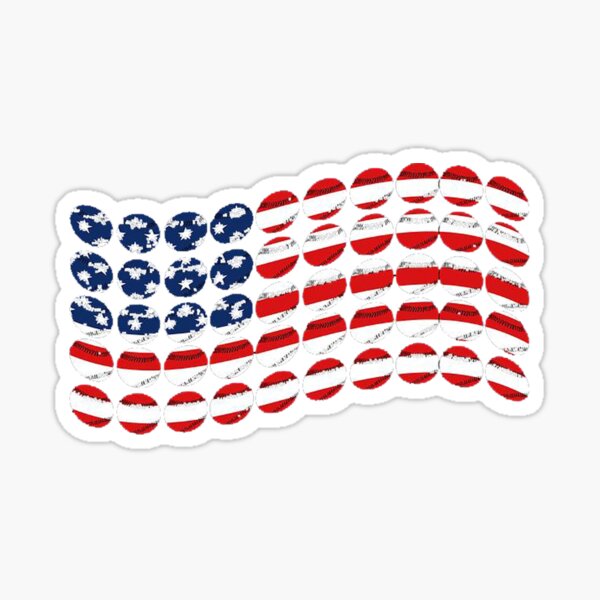 "4th Of July Baseball Flag" Sticker for Sale by Khanchoice | Redbubble