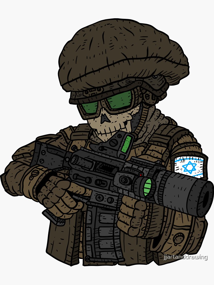 "israeli special forces. IDF, military of israel. soldier. " Sticker ...