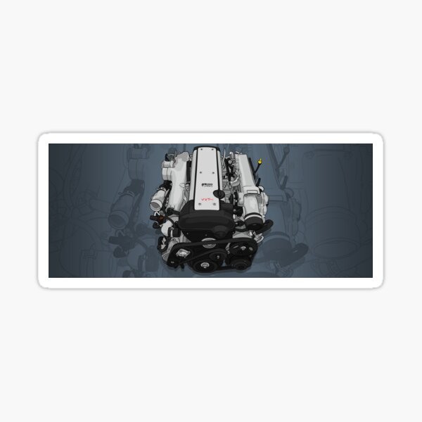 "1JZ VVTI engine mug" Sticker by ArtyMotive | Redbubble