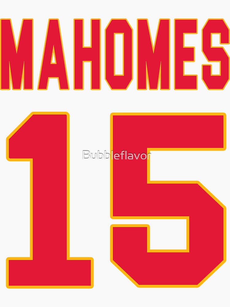 "MAHOMES" Sticker for Sale by Bubbleflavor | Redbubble