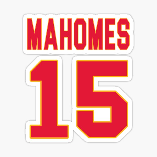 "MAHOMES" Sticker for Sale by Bubbleflavor | Redbubble
