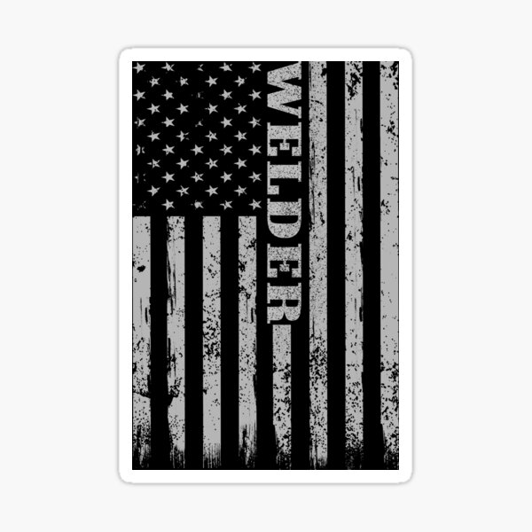"Vintage Welder American Flag Welding T-Shirt" Sticker for Sale by ...