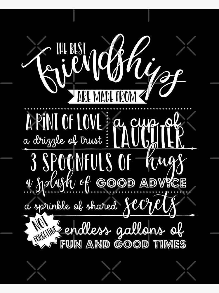 "friendship recipe what makes a great friend printable, birthday gift ...
