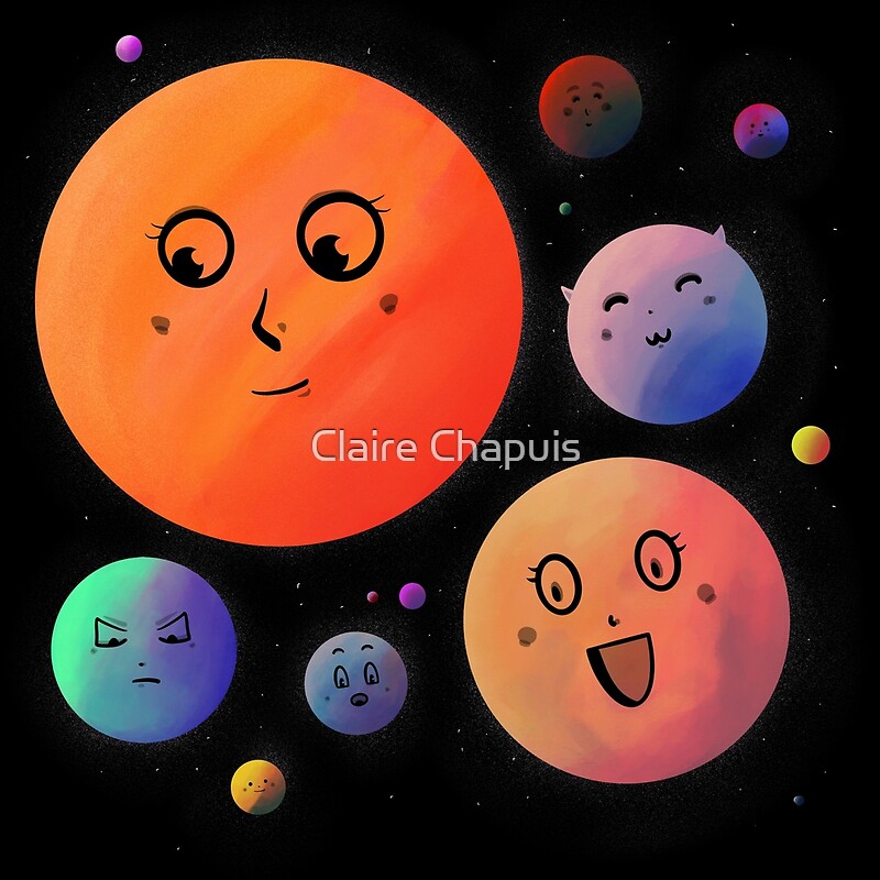 "Planets chibi" by Claire Chapuis | Redbubble